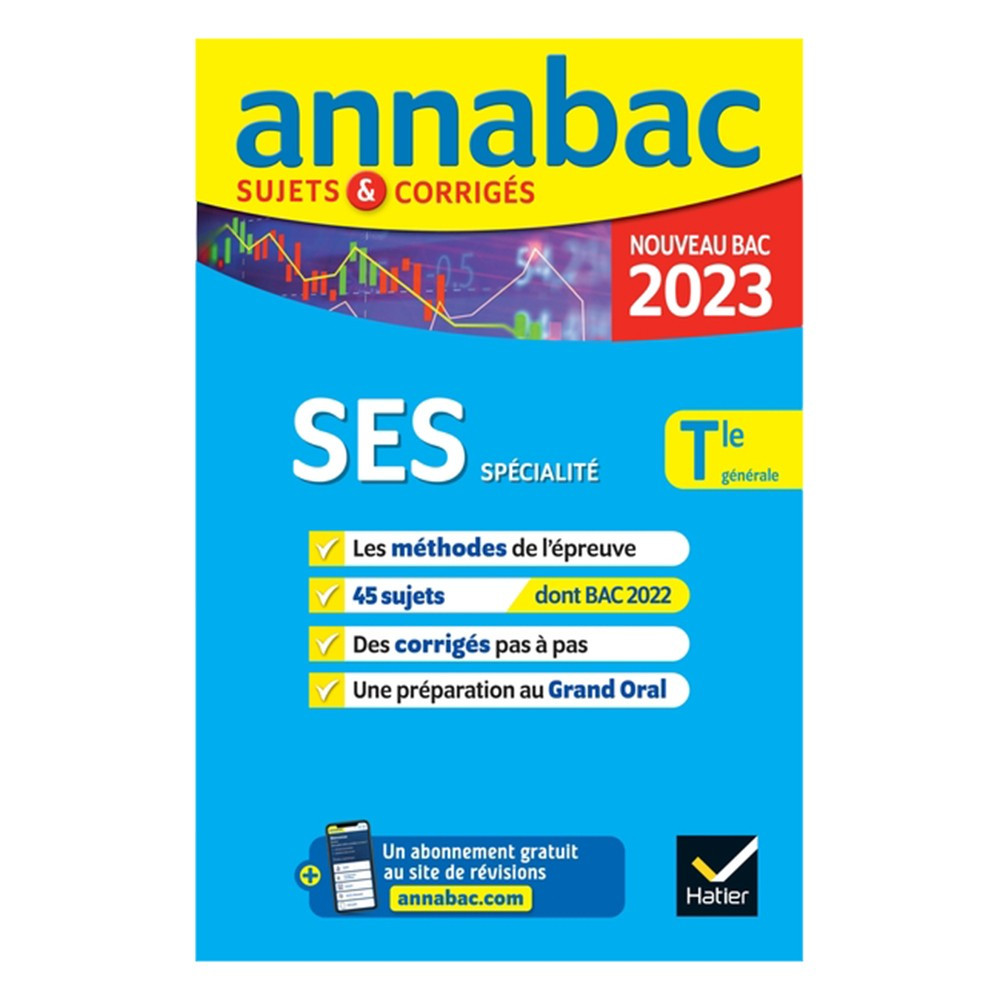 Annales du bac Annabac 2023 SES Tle générale (spécialité) méthodes ...